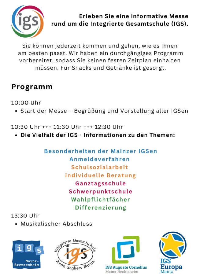 IGS Anna Seghers | Mainz - Start